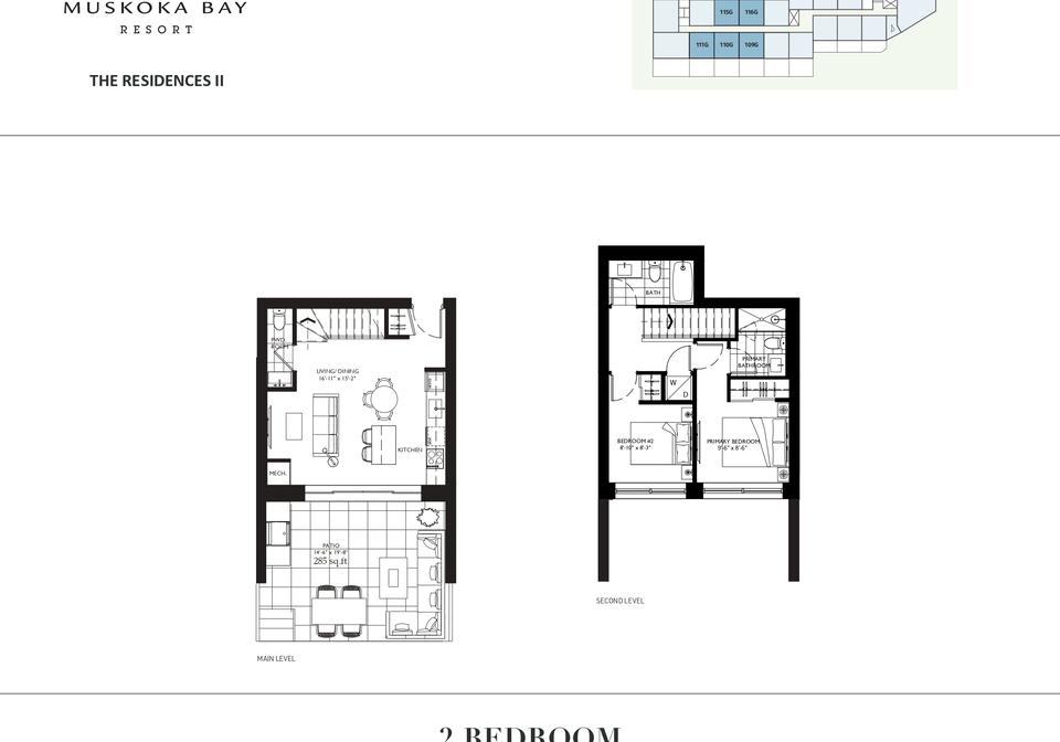 Floor plan of Muskoka Bay Resort Garden Suite