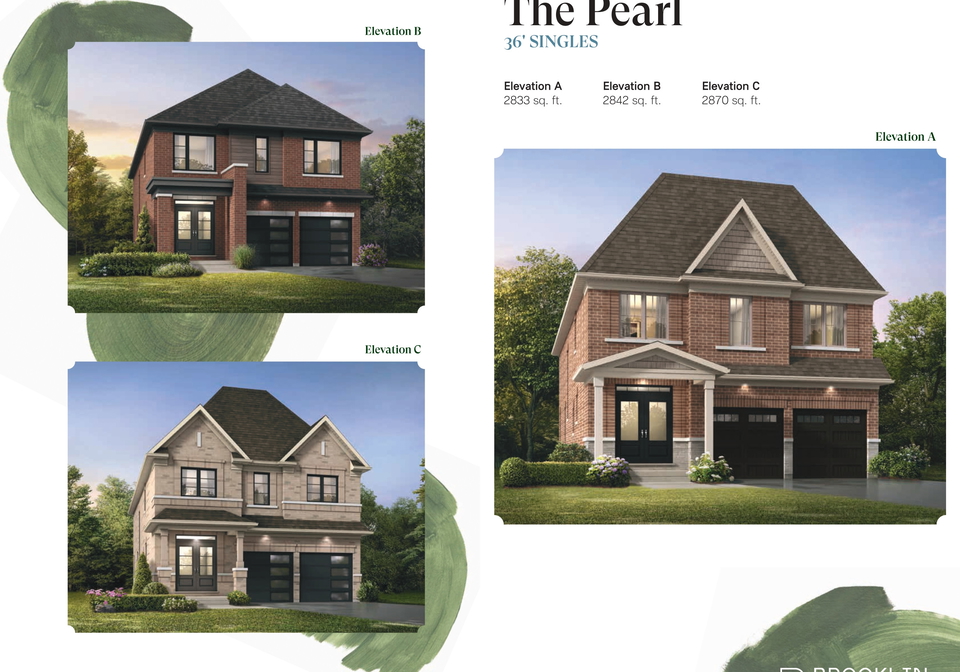 Floor plan of Brooklin Trails The Pearl - Elevation - A