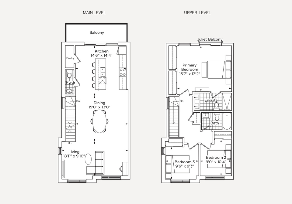 Floor plan of Carousel Towns at Thornhill Walk FH B – 10F